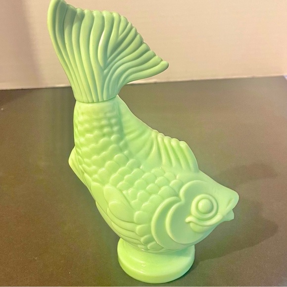 Avon | Accents | Vintage Avon Seafoam Green Glass Koi Fish Bottle ...